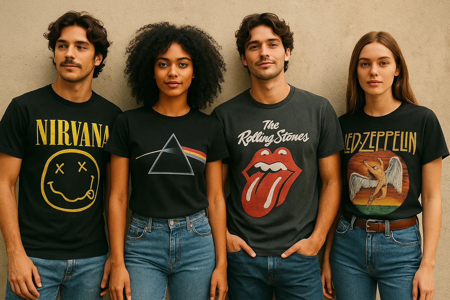 How To Style Retro Band T-Shirts With A Modern Twist - JACOAT